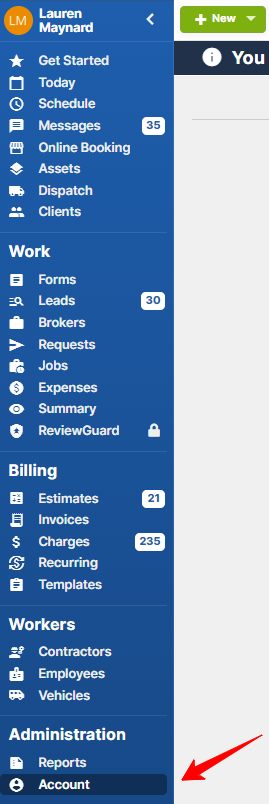Main Settings Directory – Docket Support