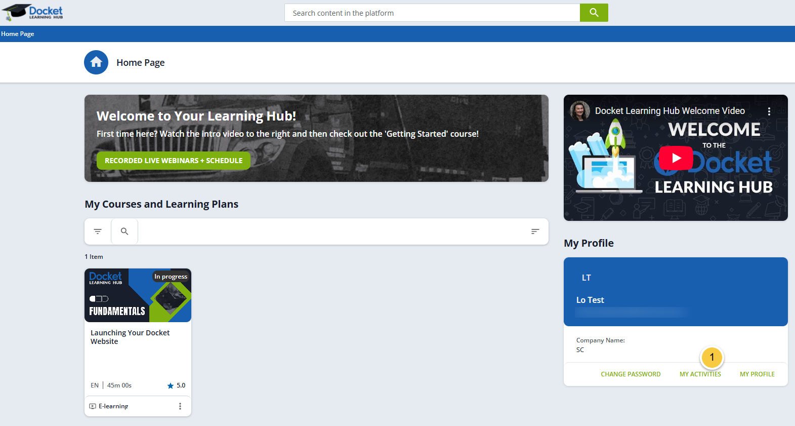 Docket's Learning Hub Overview – Docket Support
