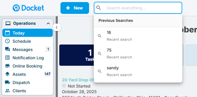 Global Search: A Faster Way of Finding What You Need in Docket – Docket Support