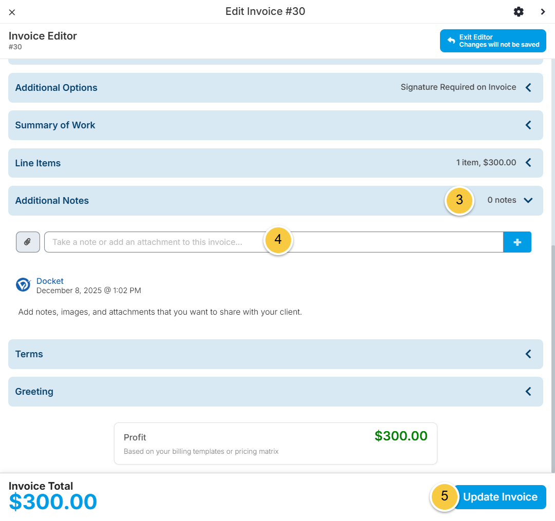 Notes and Attachments in Docket – Docket Support