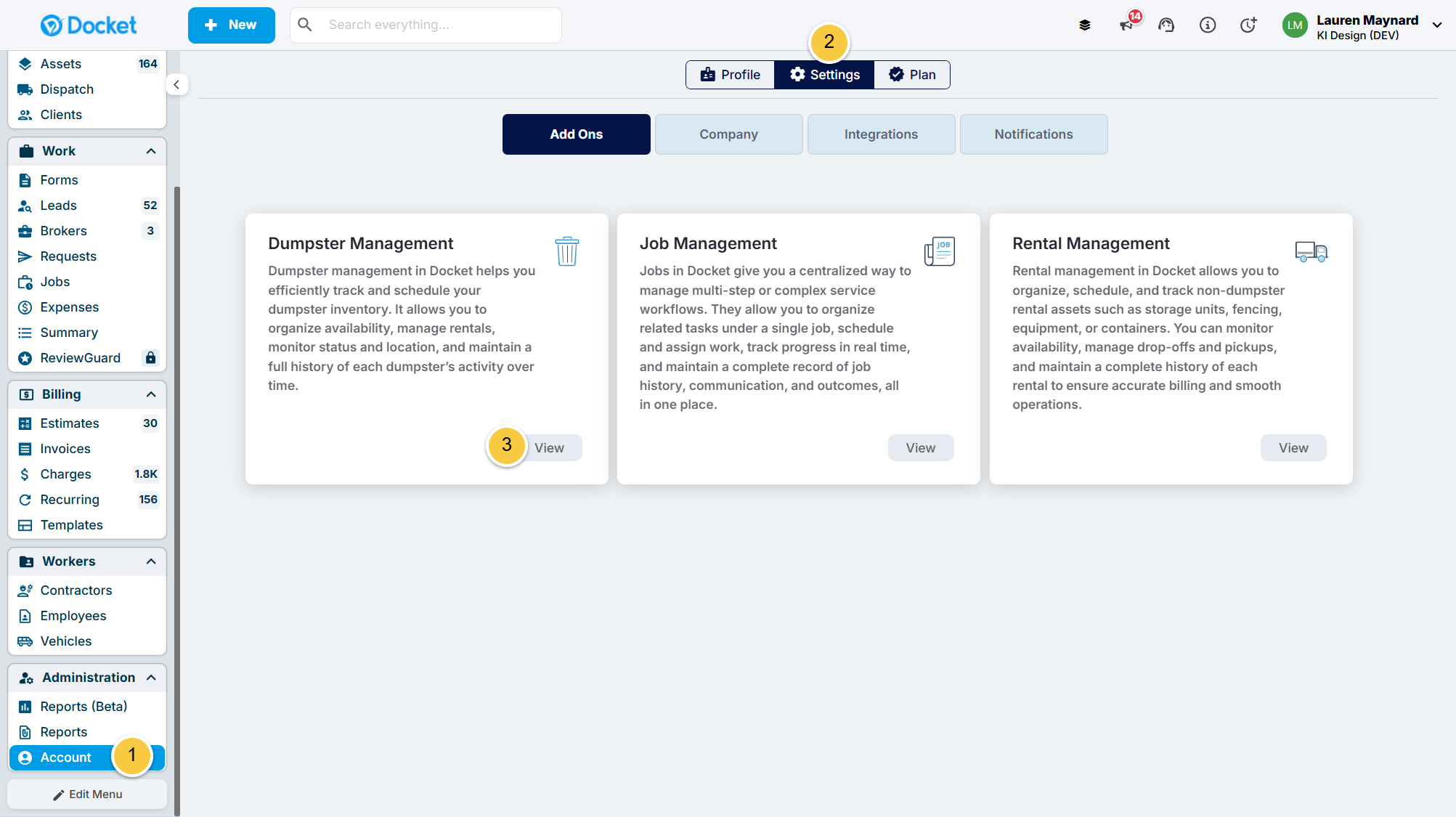 Pricing Matrix Overview – Docket Support
